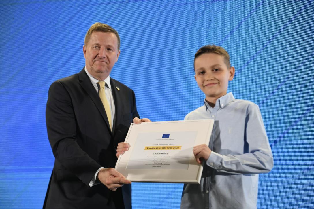 EU in Kosovo: 11 years old Ledion Halitaj is 2023 European of the Year ...